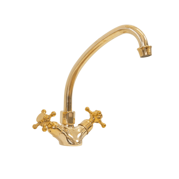BT24 Traditional deck mounted tap swivel spout – Francone Bespoke Taps