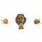 BT39 Wall mounted taps with Lion head back plate – Francone Bespoke Taps