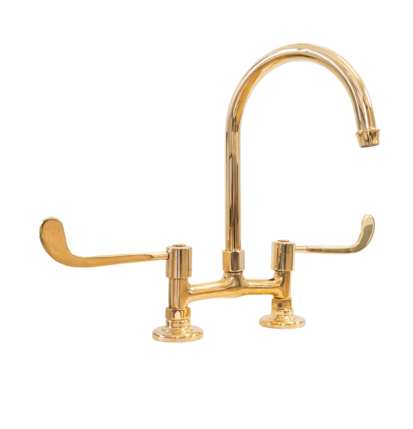 BT49L kitchen tap with curve swivel spout & Long levers – Francone ...
