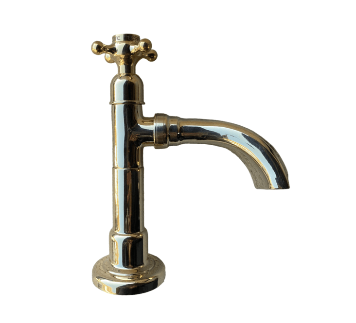 BT50D Wall mounted single pillar tap with waterfall spout – BespokeTaps