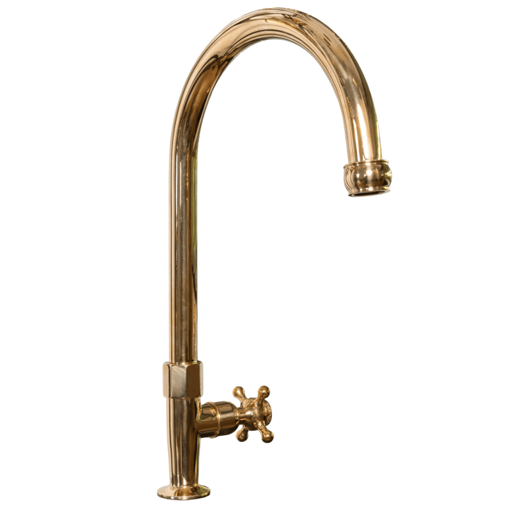 BT5 Single tap cold water for kitchen in solid brass – Francone Bespoke ...