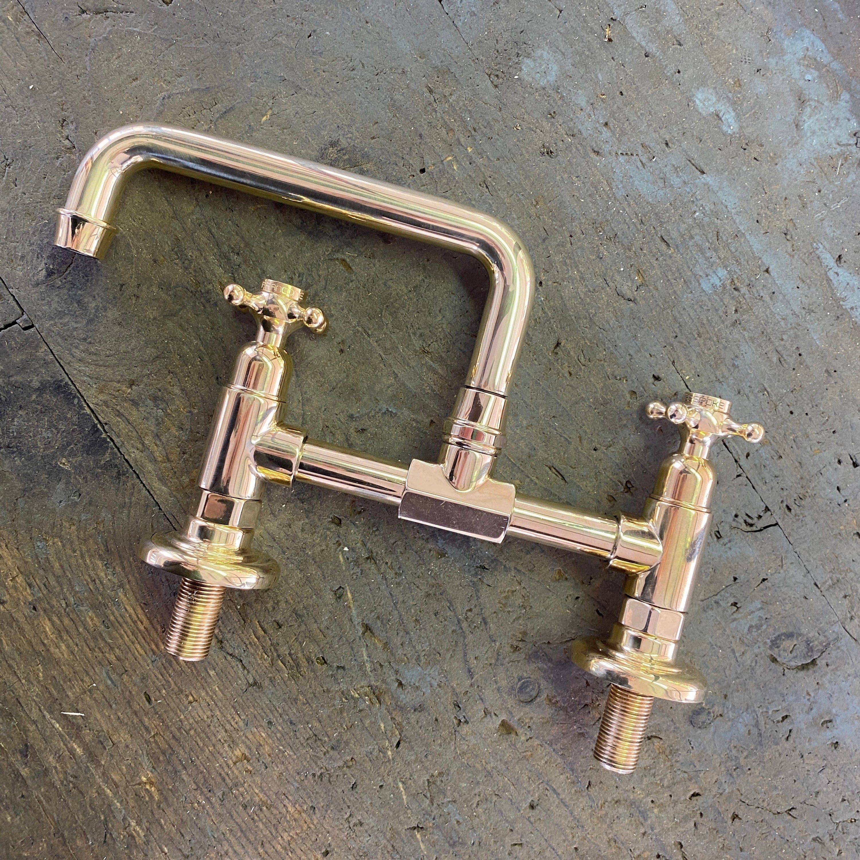 BT63 traditional tap with swivel spout and custom base – BespokeTaps