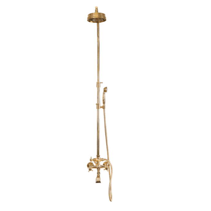 BTS13 Classic adjustable column shower with hand shower & bath filler ...