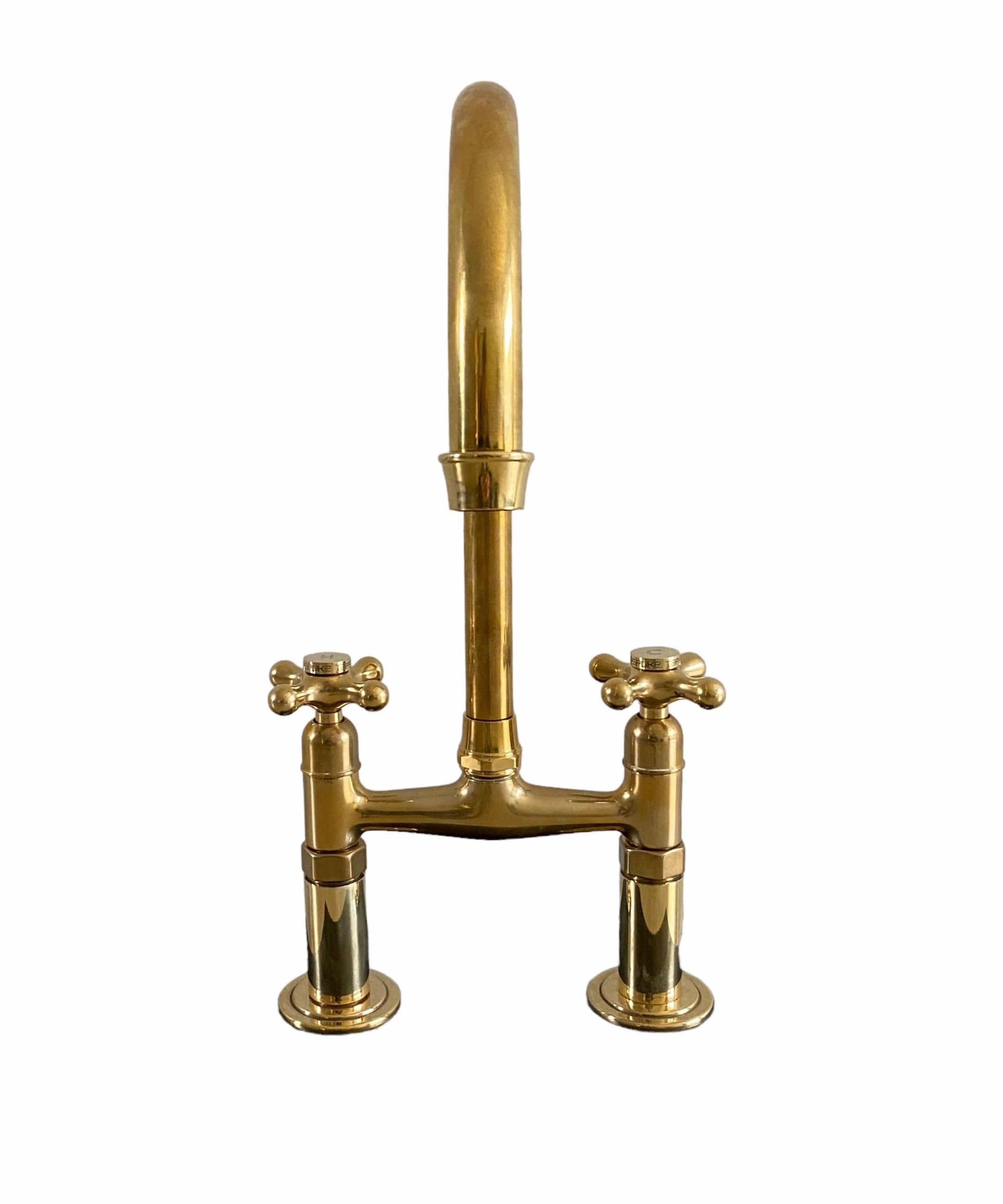 BT49R Tall kitchen tap with curve swivel spout – Francone Bespoke Taps