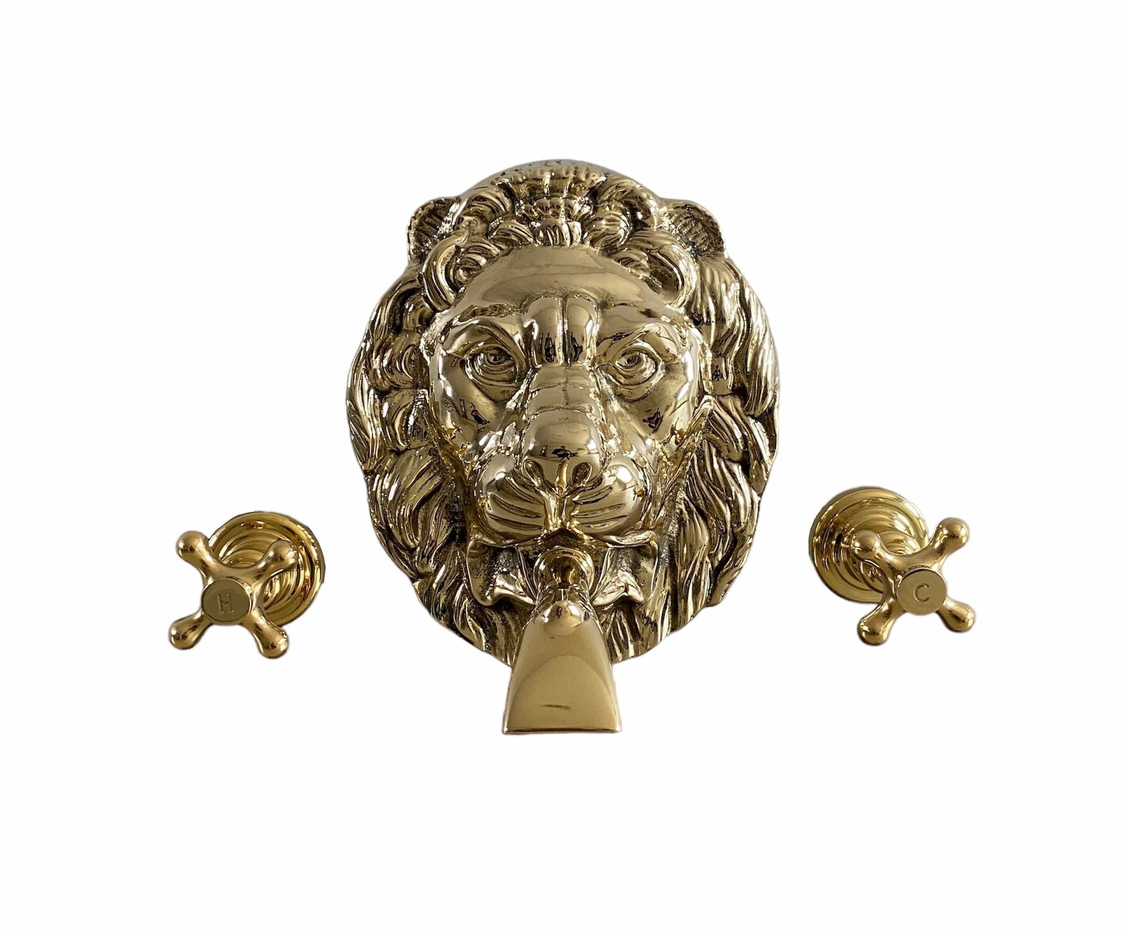 BT66 Wall mounted taps with Regal Lion head – BespokeTaps