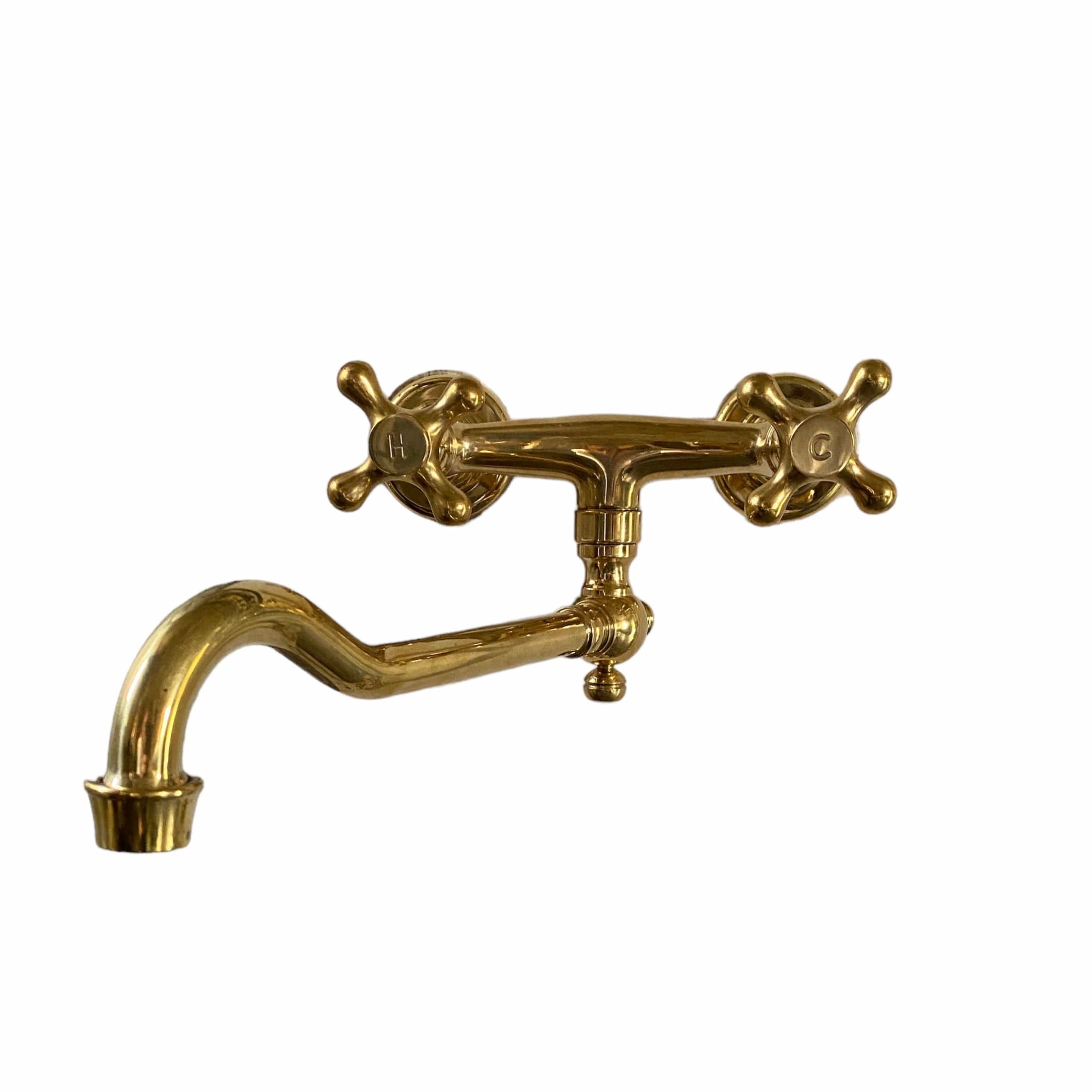 BT30 Traditional wall mounted tap swivel spout – Francone Bespoke Taps