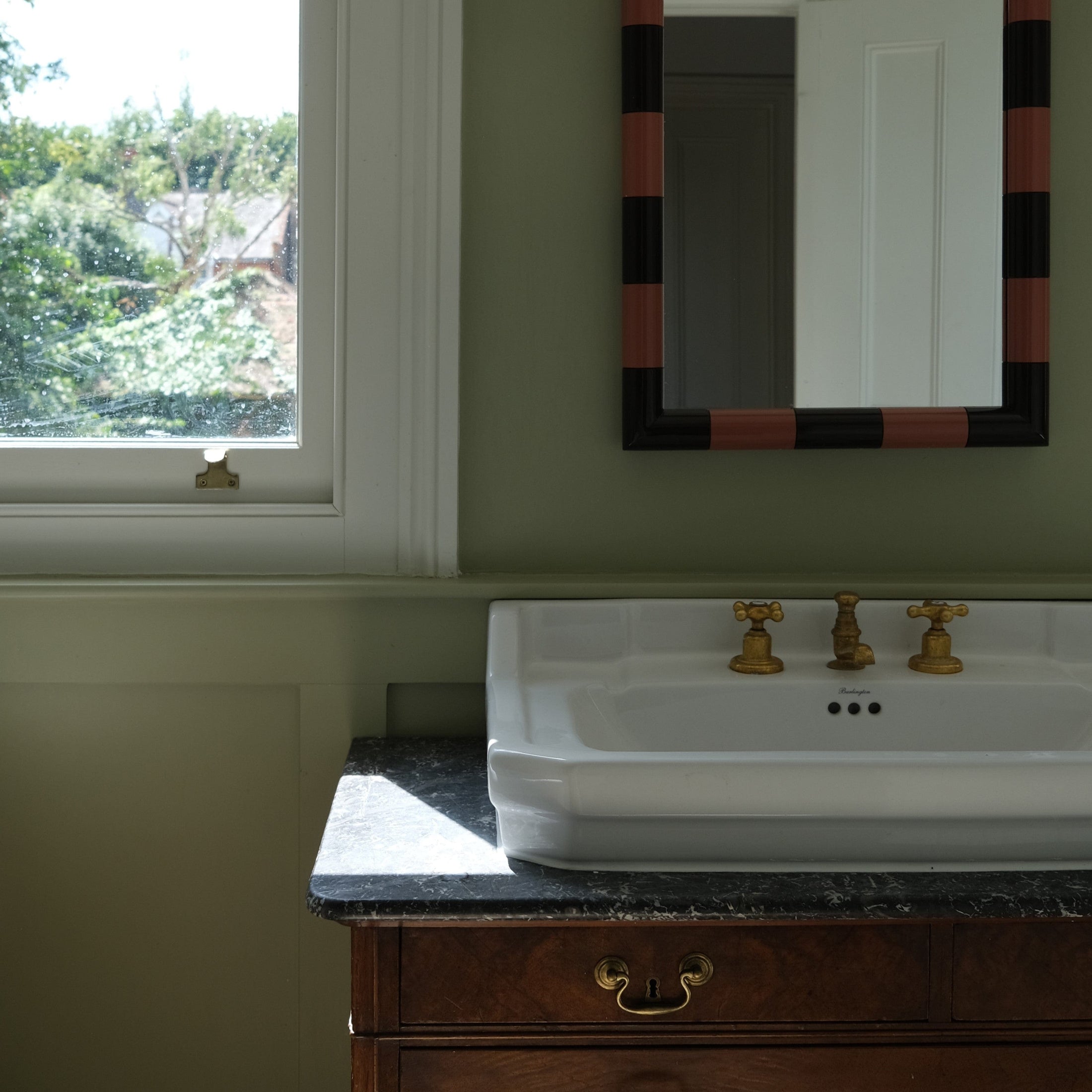 BT17 Three-hole, deck-mounted basin tap solid brass – Francone Bespoke Taps