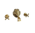 BT39 Wall mounted taps with Lion head back plate – BespokeTaps