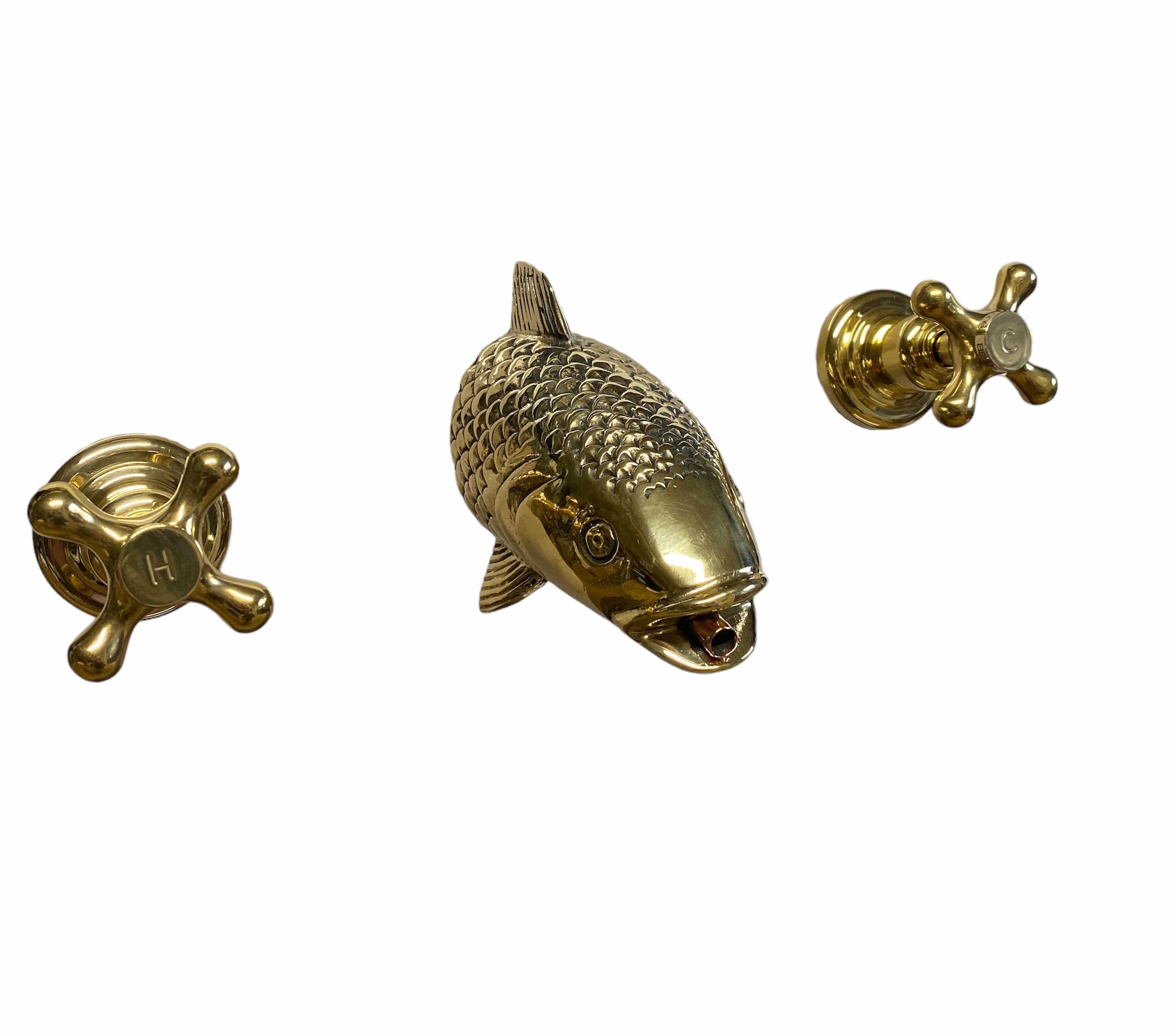 BT86 Wall mounted taps with Fish head – BespokeTaps
